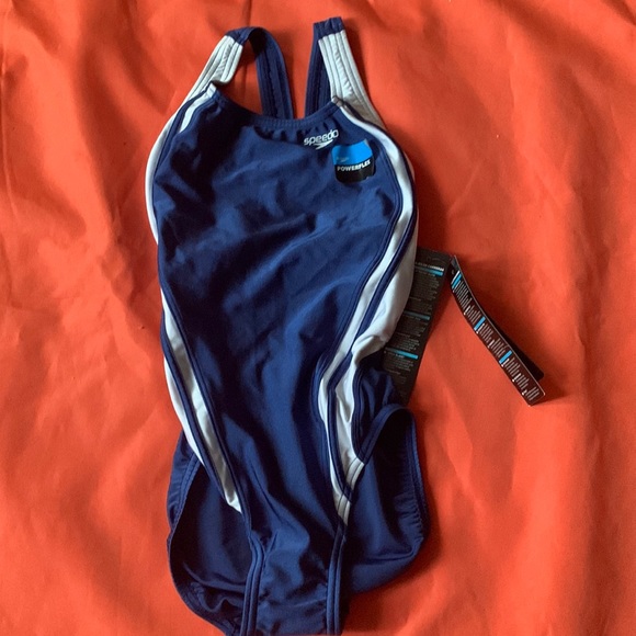 Speedo | Swim | New Speedo Size 6 32 Navy White Race 2 Power Flex One ...